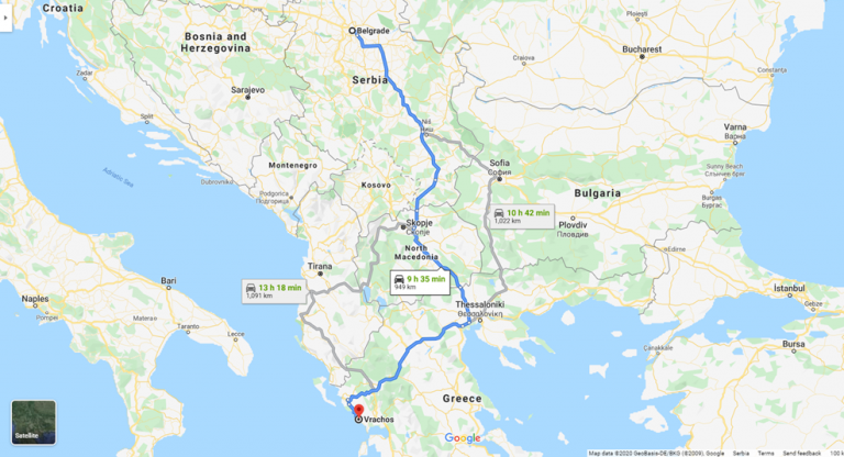 Jonska obala apartmani, uputstvo za putovanje automobilom do Parge